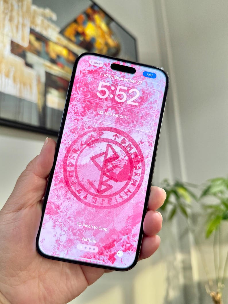 Hand-drawn Runes Love Luck Energy Success Phone Wallpaper Phone Theme ...