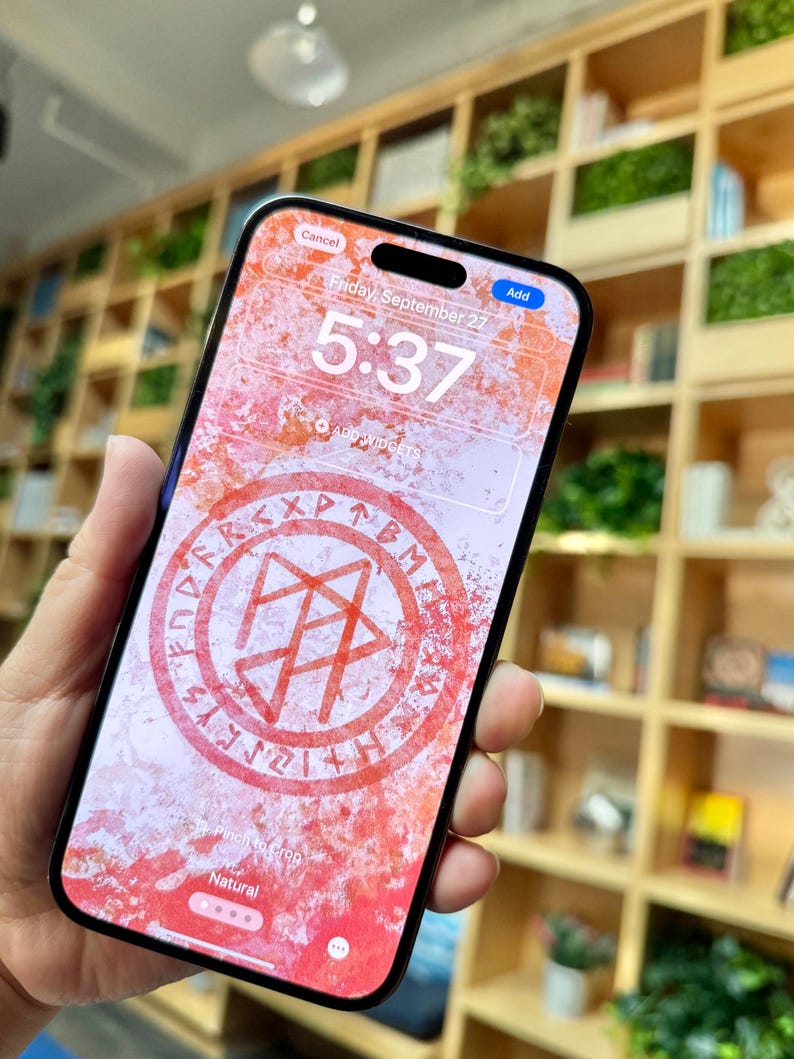 Hand-drawn Runes Luck Energy Success Wealth Career Love Phone Wallpaper ...