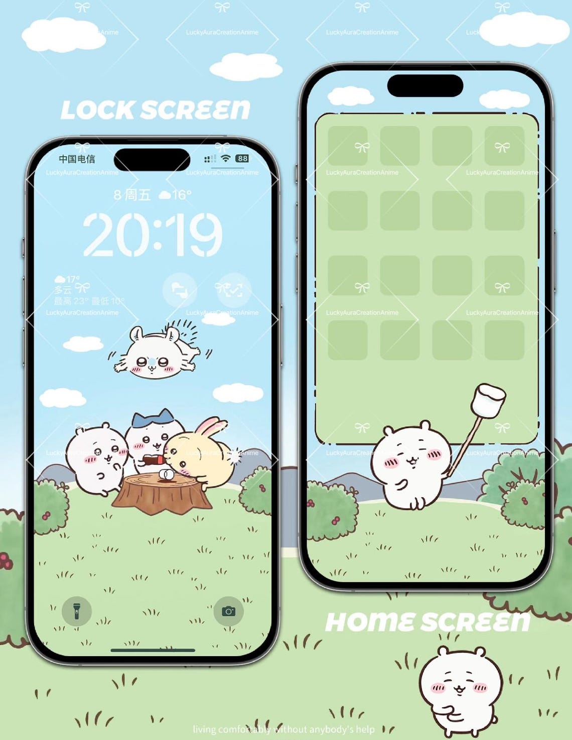 Super Cut Chiikawa Phone Wallpaper Phone Theme Android Ios Theme Ios ...