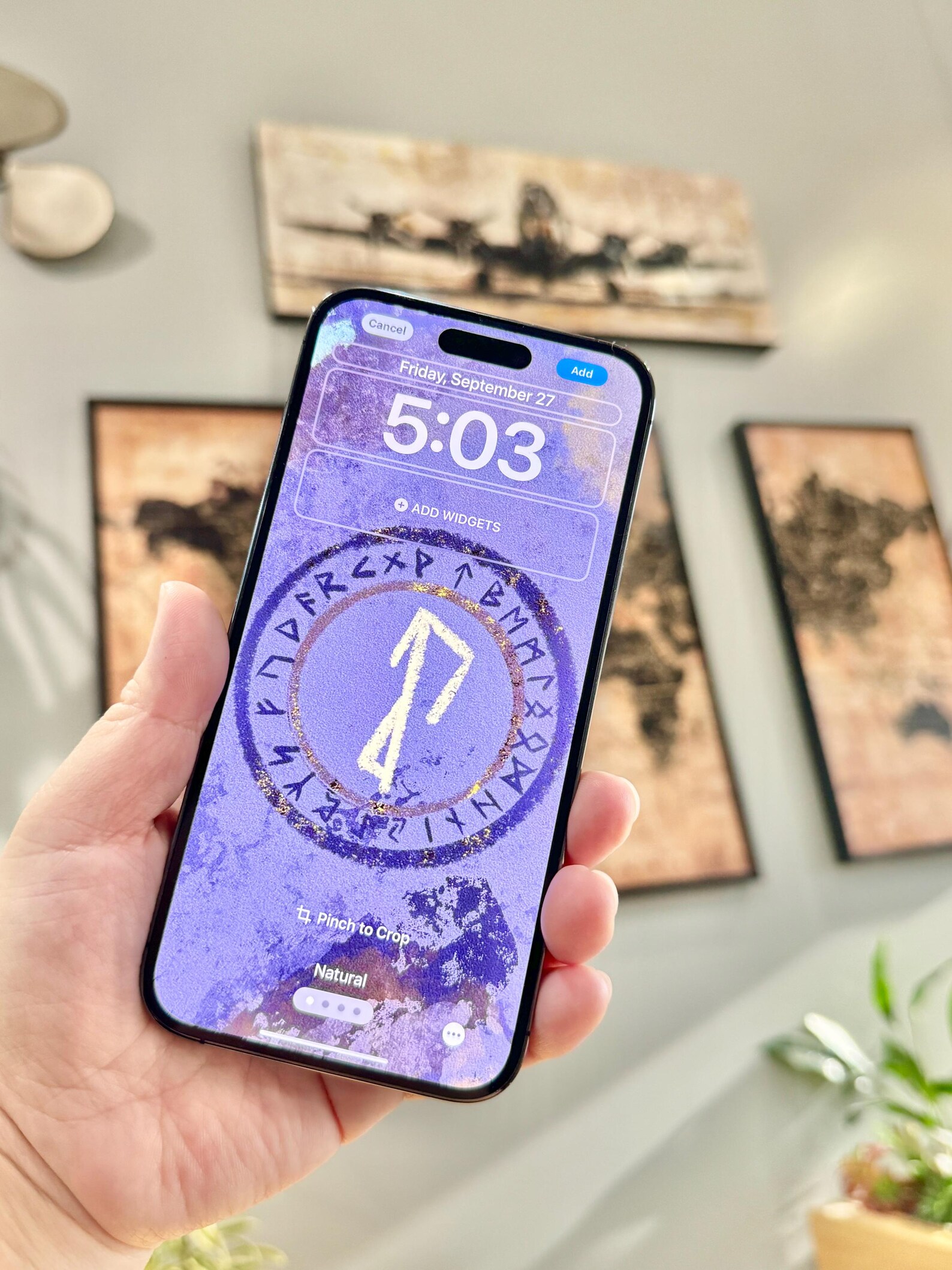 Hand-drawn Runes Academic Career Success Luck Money Phone Wallpaper ...