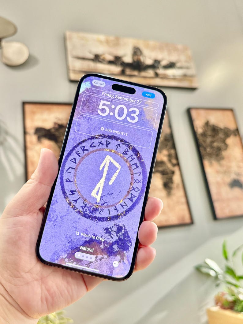 Hand-drawn Runes Academic Career Success Luck Money Phone Wallpaper ...