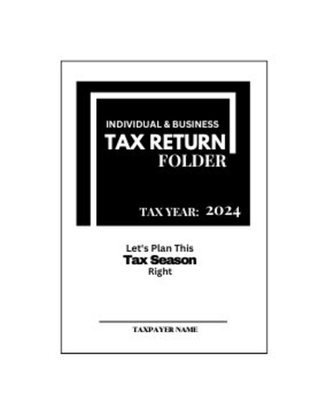 Individual & Business Tax Return Templates - Etsy