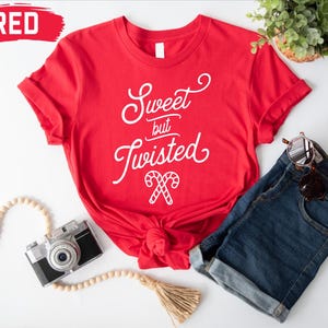Funny Candy Cane Shirt, Christmas Holiday Shirts, Sweet but Twisted ...