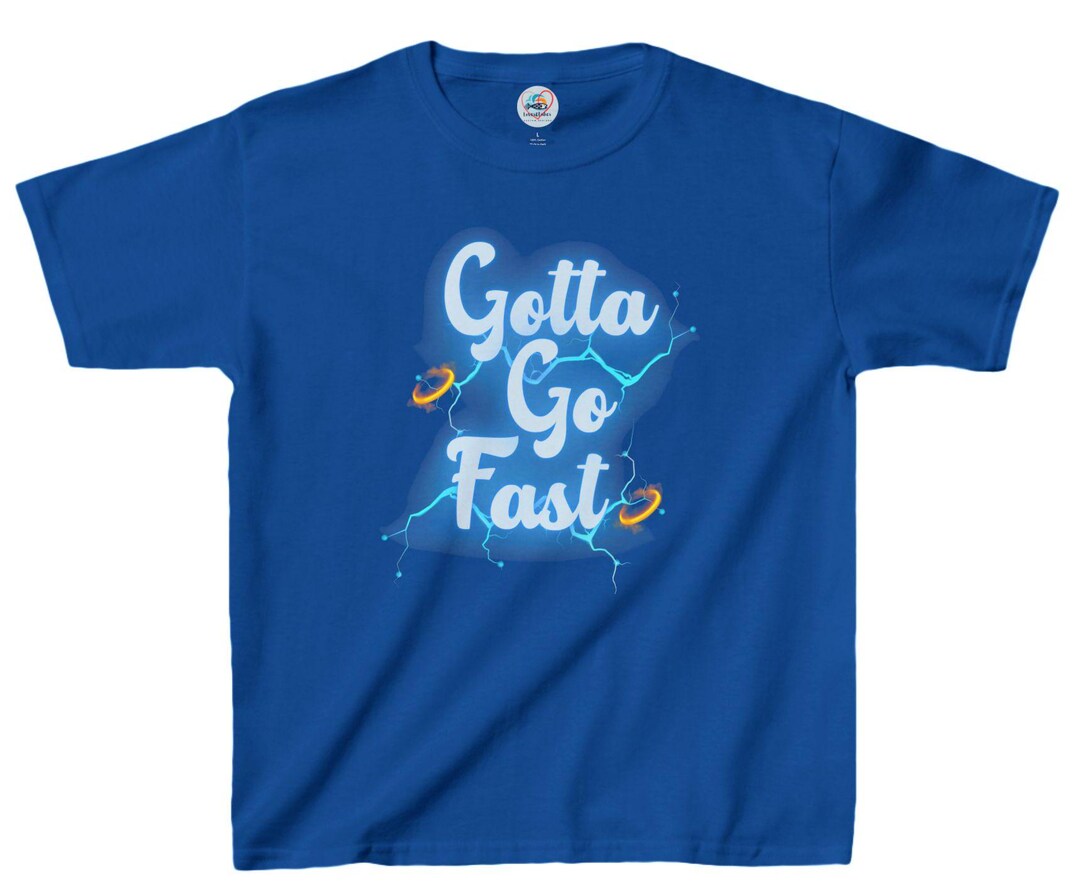 Kids 'gotta Go Fast' T-shirt: Playful Cartoon Tee - Etsy