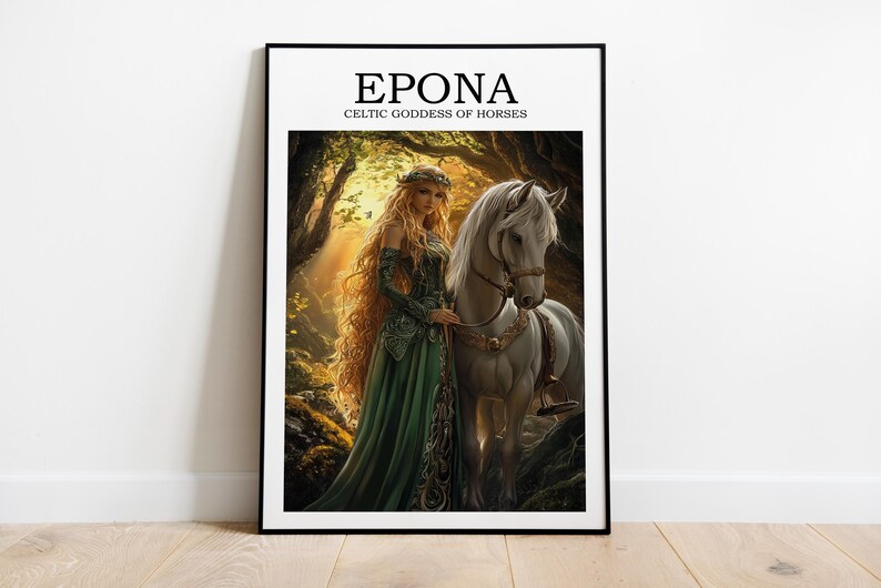 Epona Celtic Goddess of Horses, Art Nouveau Style, Celtic Mythology ...