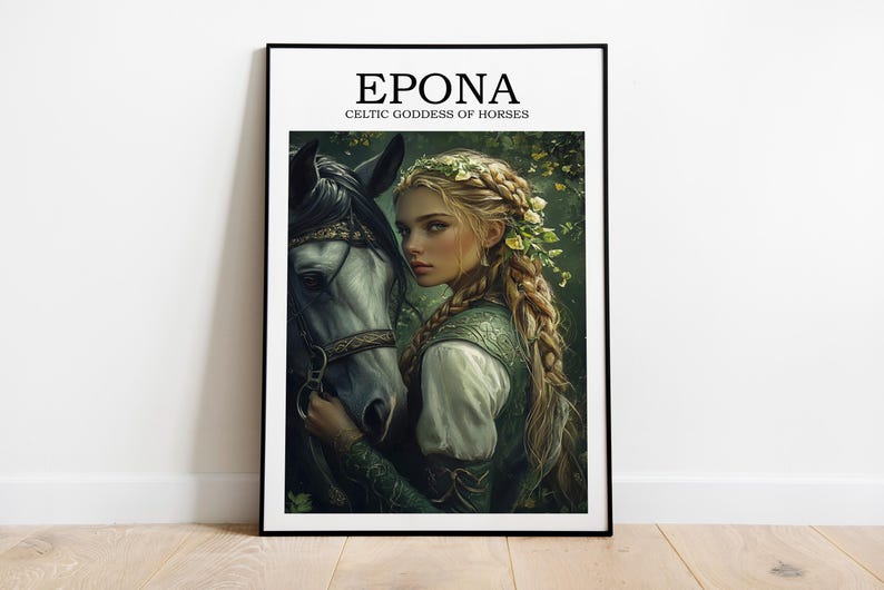 Epona Celtic Goddess of Horses, Art Nouveau Style, Celtic Mythology ...