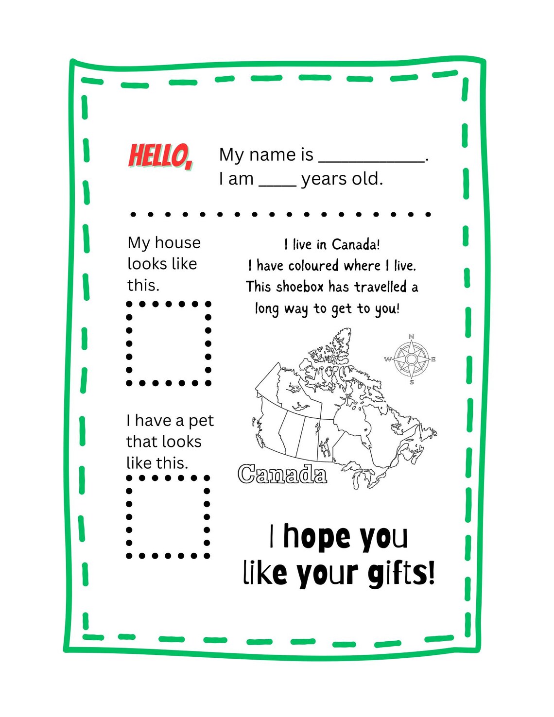 Operation Christmas Child Shoebox Letter OCC Png - Etsy