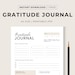 Minimalist Gratitude Journal Printable, Daily Reflection PDF, Self-care ...