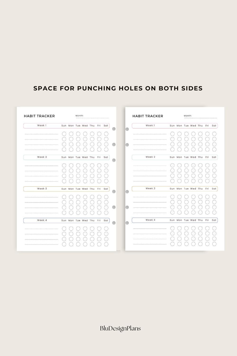 Weekly Habit Tracker Printable, Monthly Habit Tracking Template ...