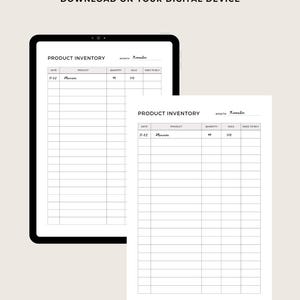 Inventory Tracker Printable, Inventory Management, Editable PDF ...
