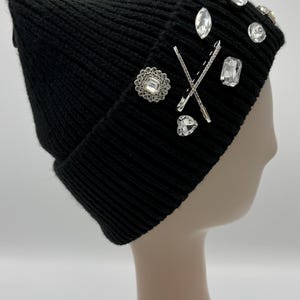 The Jenzi Bright Like a Diamond Rhinestone Beanie - Etsy