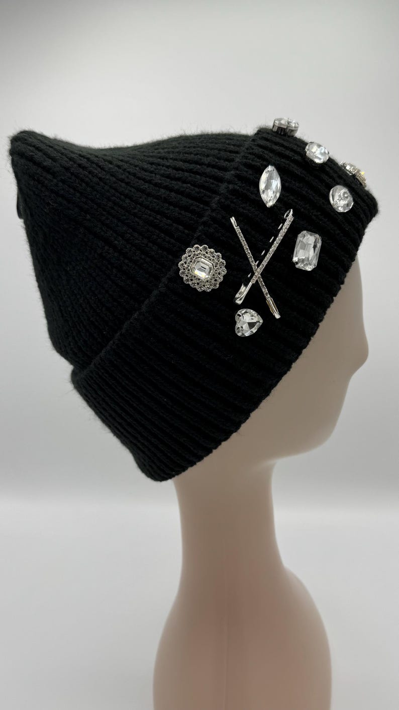 The Jenzi Bright Like a Diamond Rhinestone Beanie - Etsy