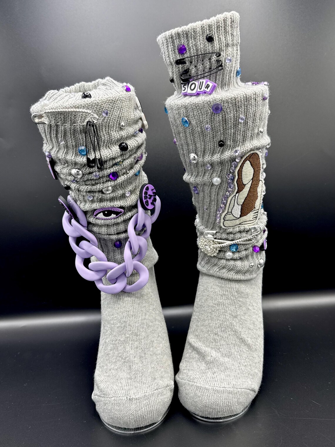 Livies Themed Junk Socks With Purple Decals - Etsy