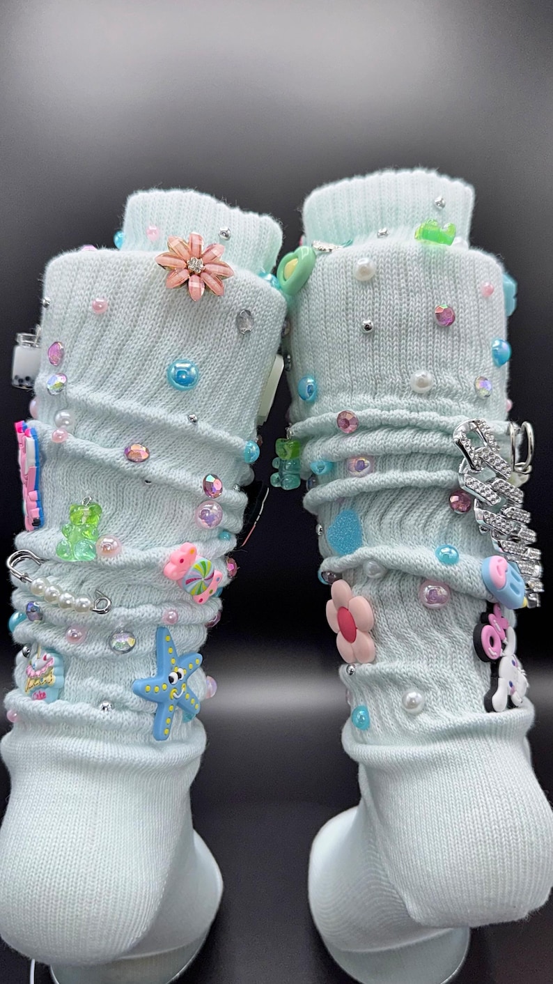 Customized Themed Junk Socks 2 Initals With Charms - Etsy