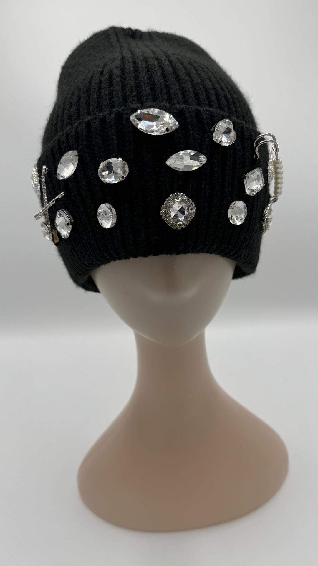 The Jenzi Bright Like a Diamond Rhinestone Beanie - Etsy