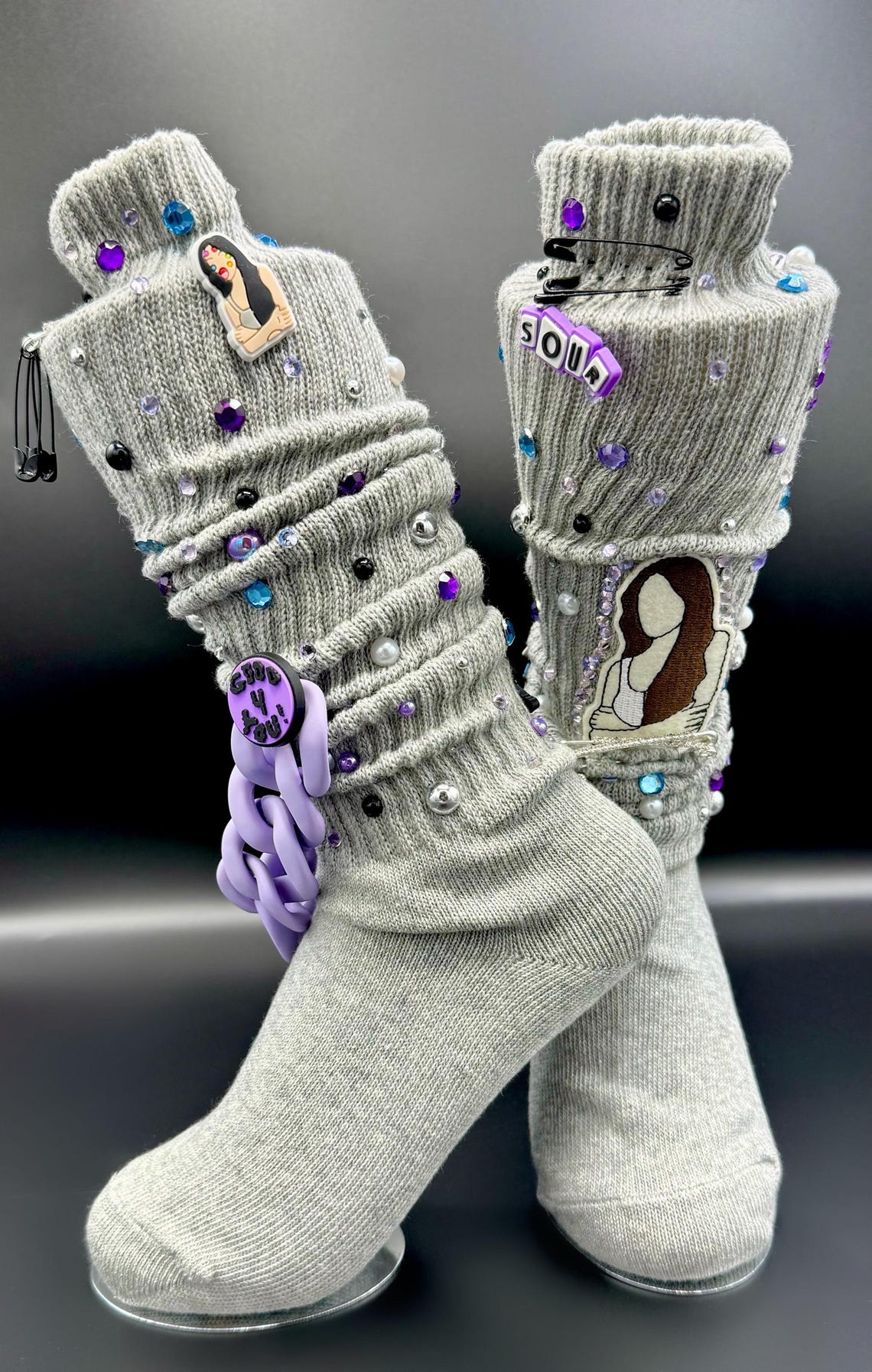 Livies Themed Junk Socks With Purple Decals - Etsy