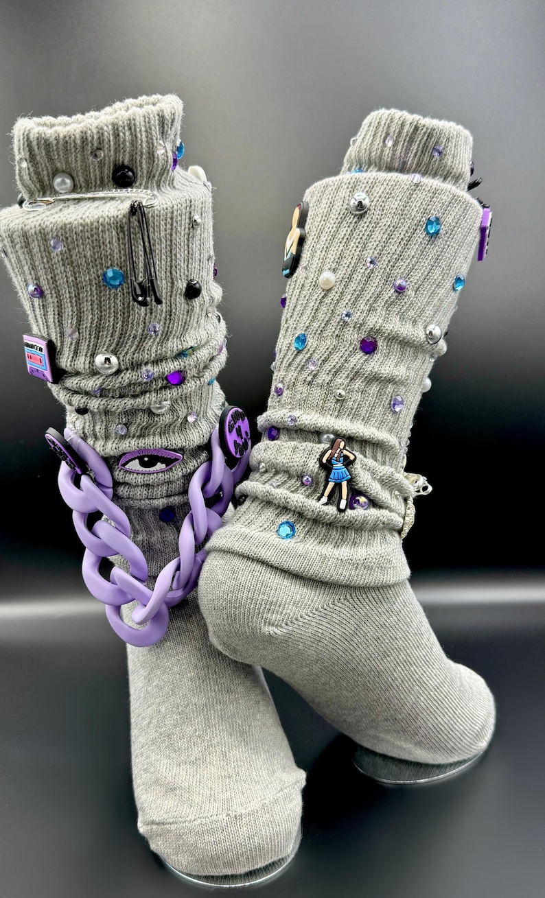 Livies Themed Junk Socks With Purple Decals - Etsy