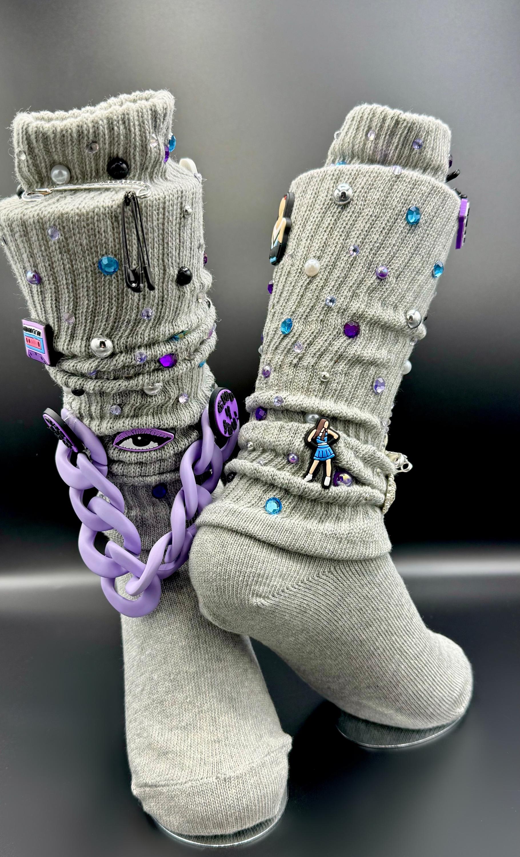 Livies Themed Junk Socks With Purple Decals - Etsy