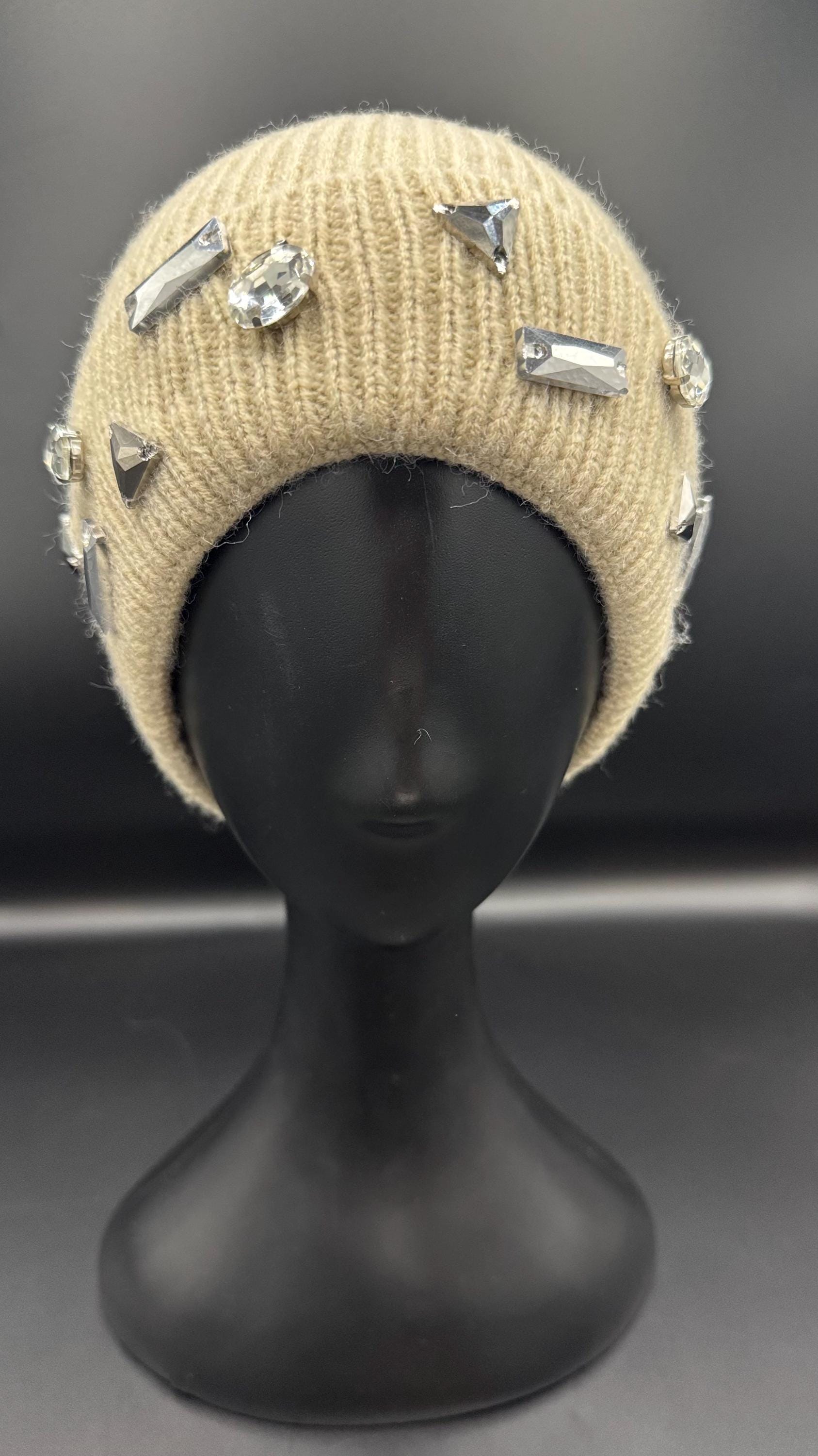 The Jenzi Bright Like a Diamond Rhinestone Beanie - Etsy