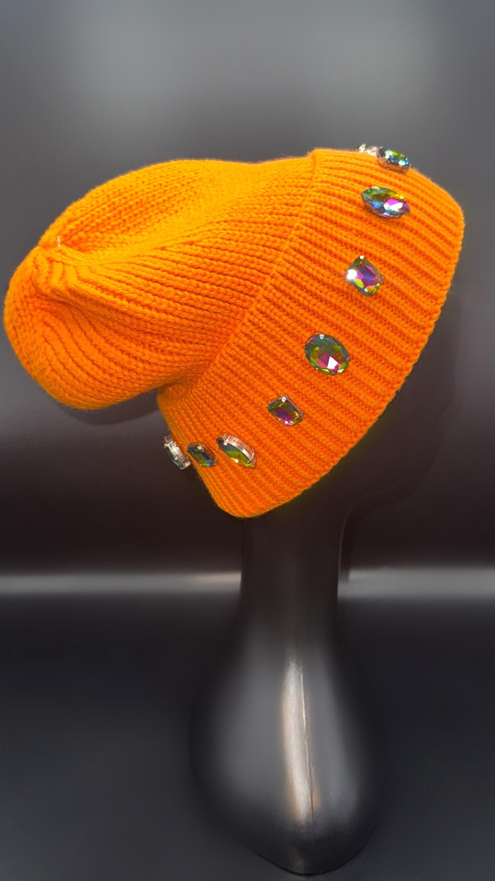The Jenzi Bright Like a Diamond Rhinestone Beanie - Etsy