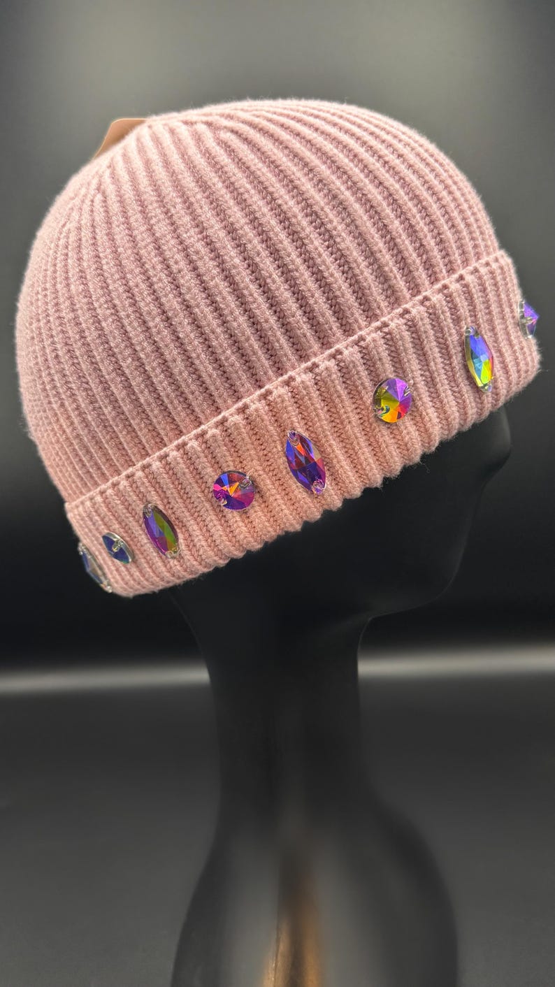 The Jenzi Bright Like a Diamond Rhinestone Beanie - Etsy