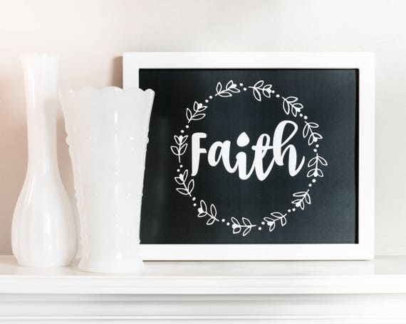 Faith Print Wall Art Faith Sign Farmhouse Decor Home Decor | Etsy
