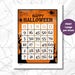Halloween Bingo Cards With Numbers 50 Unique Cards Perfect for Kids ...