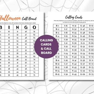 Halloween Bingo Cards With Numbers 50 Unique Cards Perfect for Kids ...