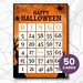 Halloween Bingo Cards With Numbers 50 Unique Cards Perfect for Kids ...