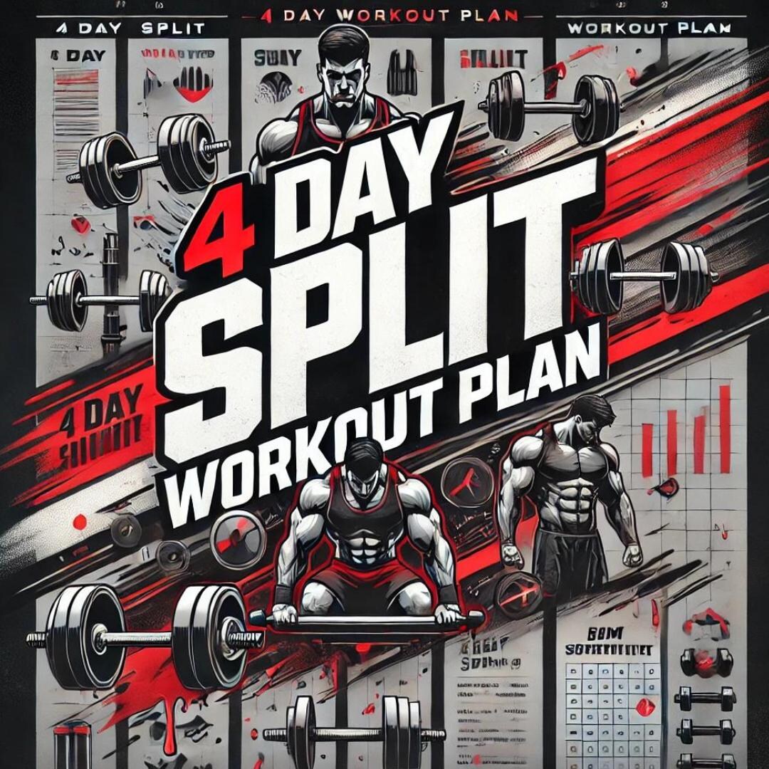 4-day Split Workout Plan - Etsy