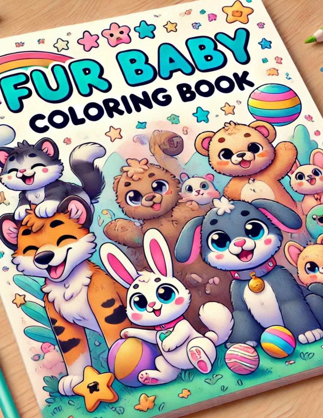 ABDL Furbaby Coloring Book, Cute Fur Baby 20 Printable Pages, Furry ...
