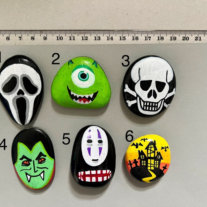 Halloween Pebble Art - Etsy