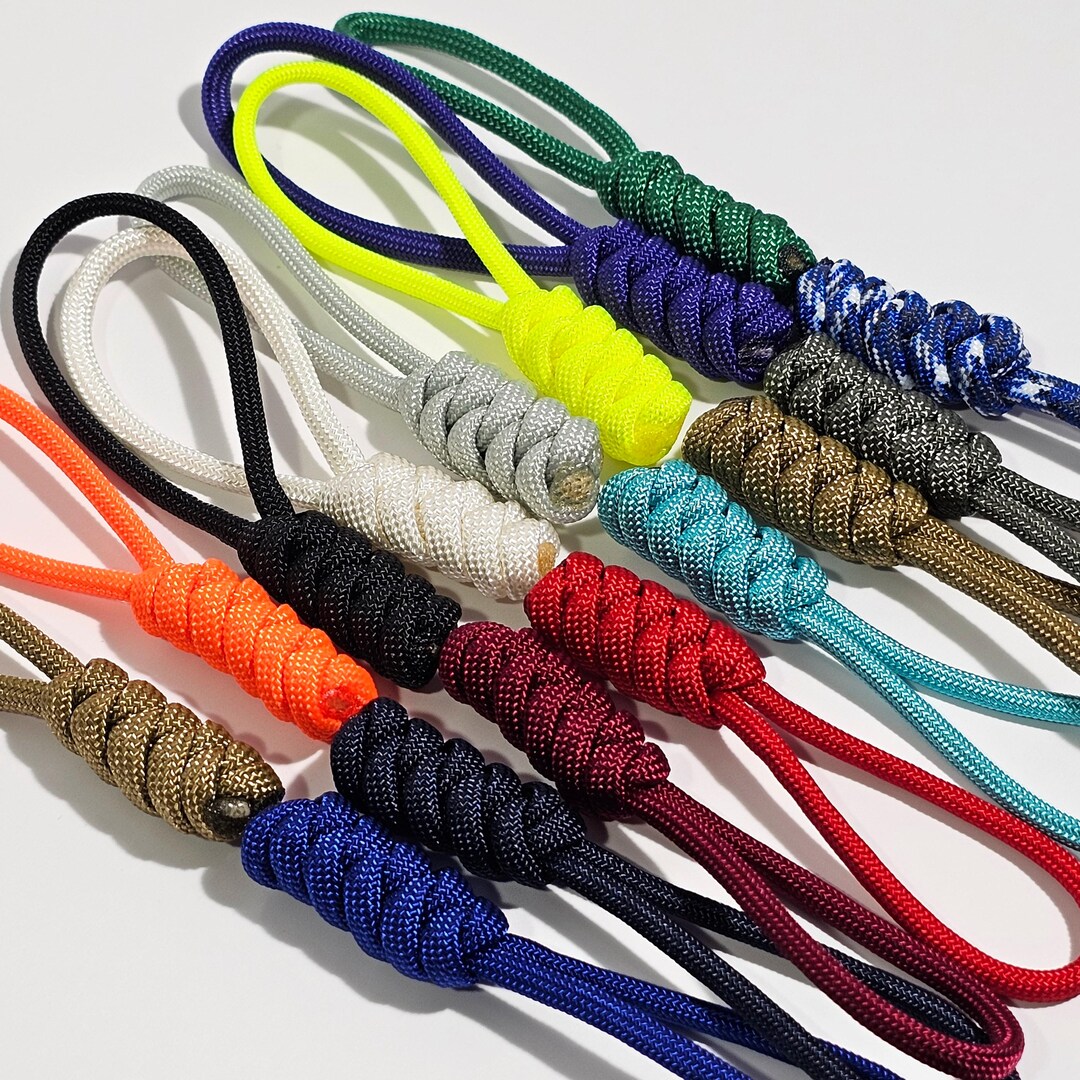 4 PACK Handmade Custom Snake Knot Paracord Zipper Pull Choose From 48 ...