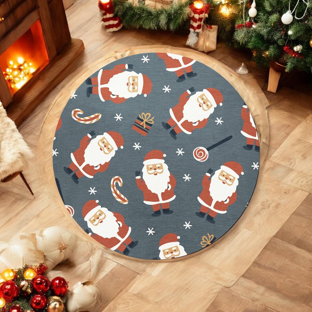 Santa Claus Rug Father Christmas Rug Cozy Holiday Decor, Merry ...