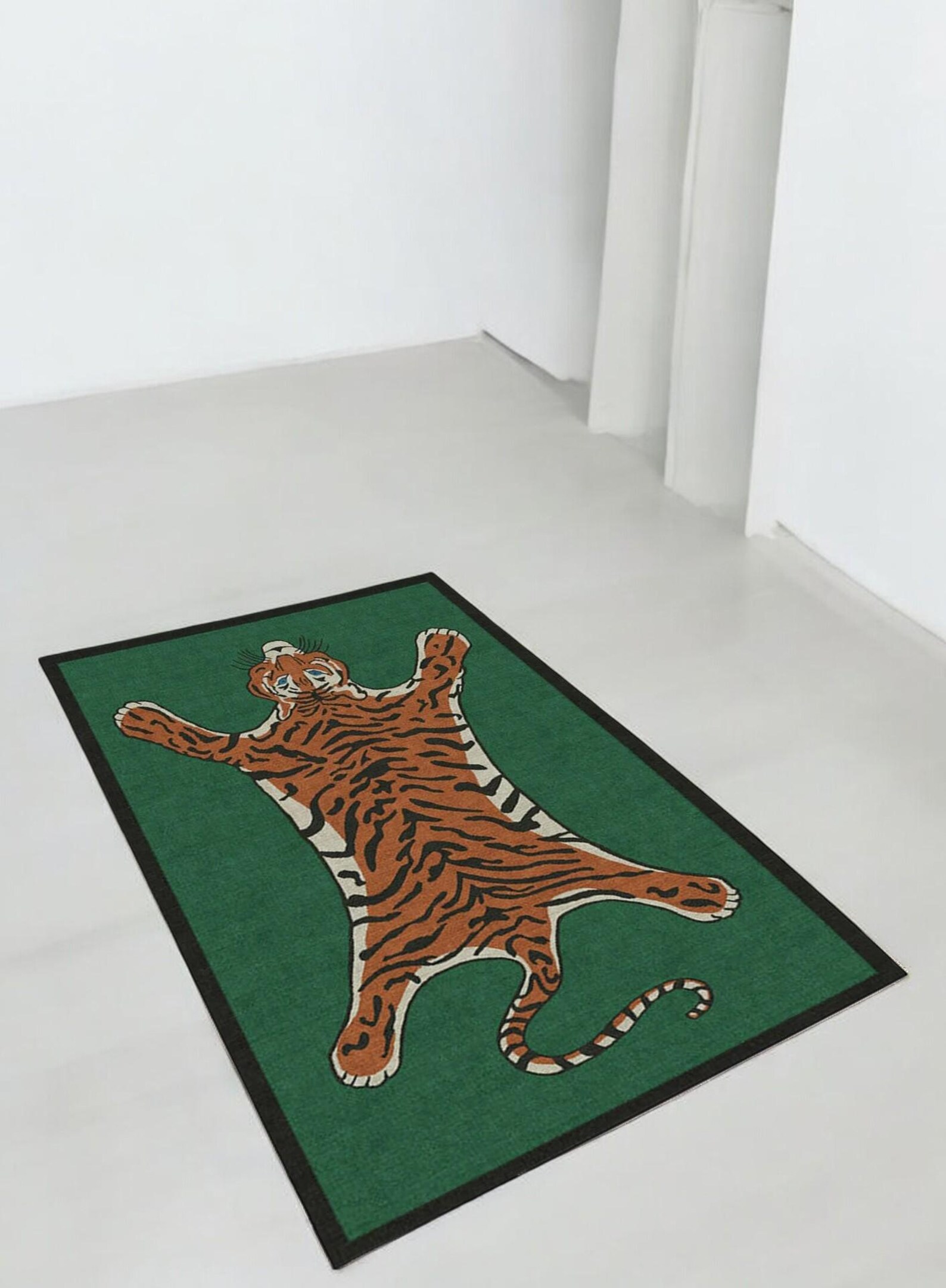 Tiger Rug | Bengal Tiger Pattern Pop Art Rug | Animal Design Rug | Rug ...