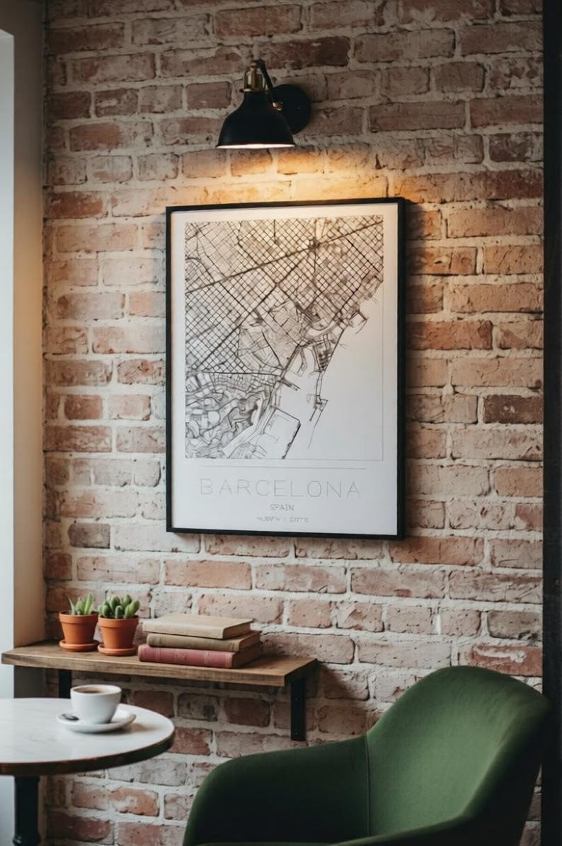 Barcelona Plotter Drawing – Archival Ink City Map Art (A3) - Etsy