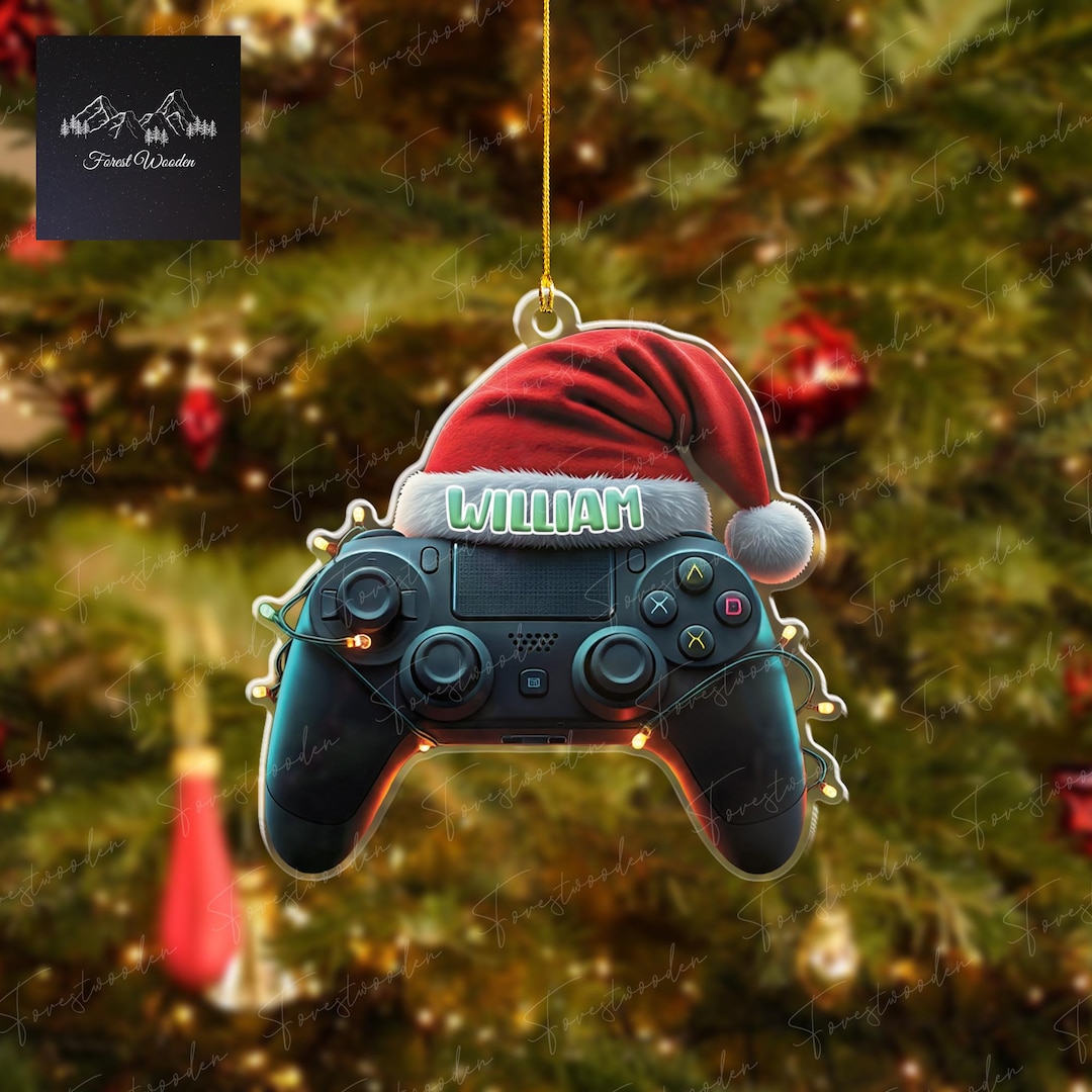 Personalized Gaming Hand Play Christmas Light Ornament,gaming Ornament ...