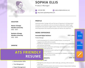 ATS Friendly Resume Template Word, Pages, Google Docs, ATS Resume, ATS ...