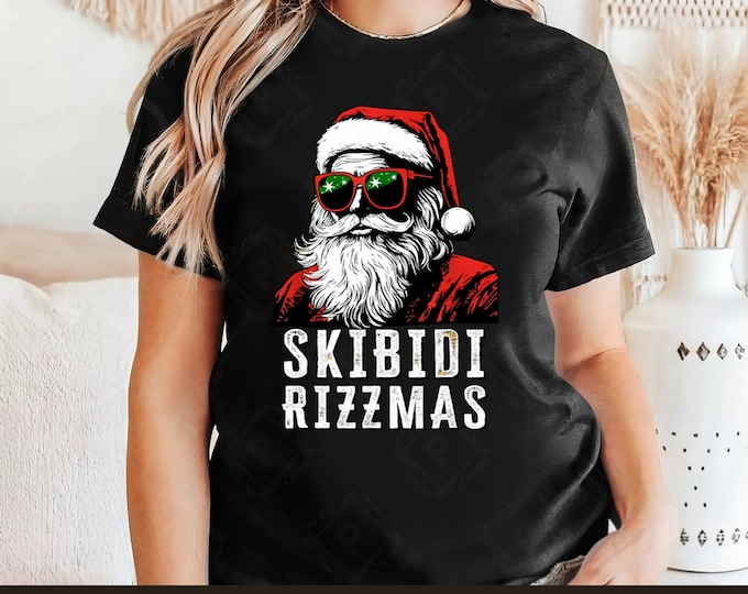 Skibidi Rizzmas Christmas Png, Santa Claus Charisma Png, Digital ...