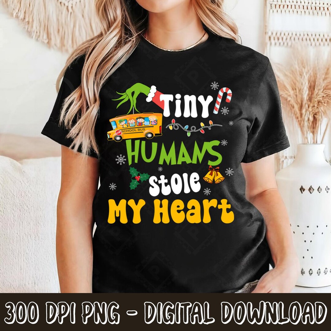 Tiny Humans Stole My Heart Png, School Bus Sublimation, Teacher Gift ...