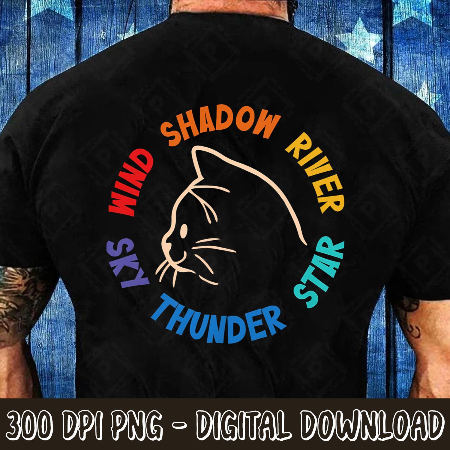 Cat Clan PNG Design, Warrior Cat Sublimation, Digital Download, Cat ...