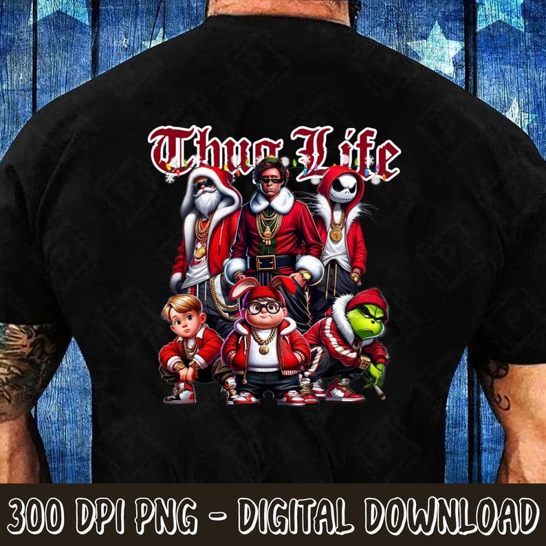 Thug Life Christmas Png, Character Xmas PNG, Christmas Character Png ...