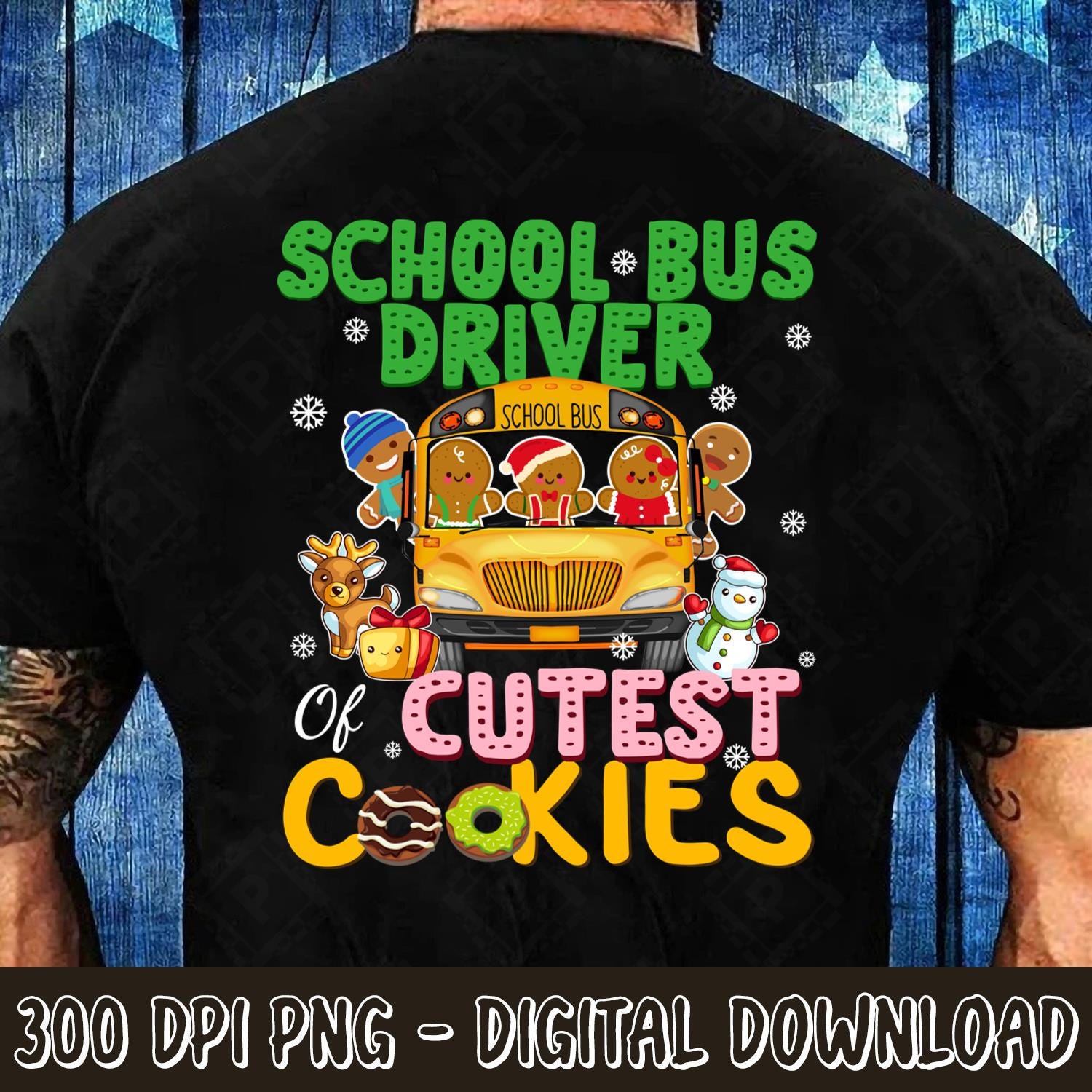 School Bus Driver PNG, Cute Cookies Sublimation Design, Christmas ...