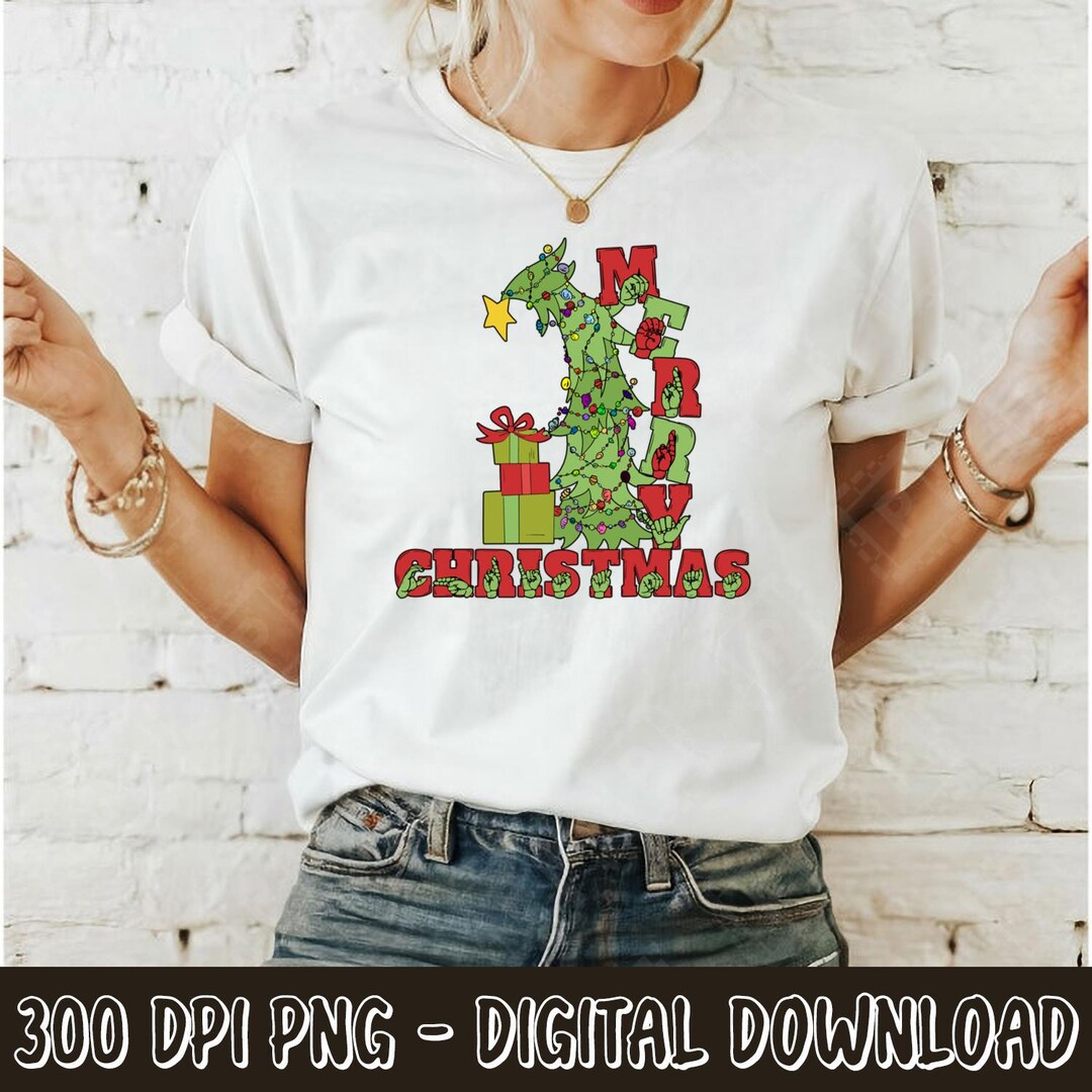 Grinch Hand ASL Merry Christmas Sign Language Png, Grinch Face Png ...