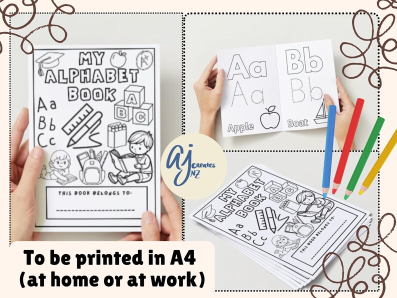Alphabet Coloring Book | Printable Coloring Book | Alphabet Book ...