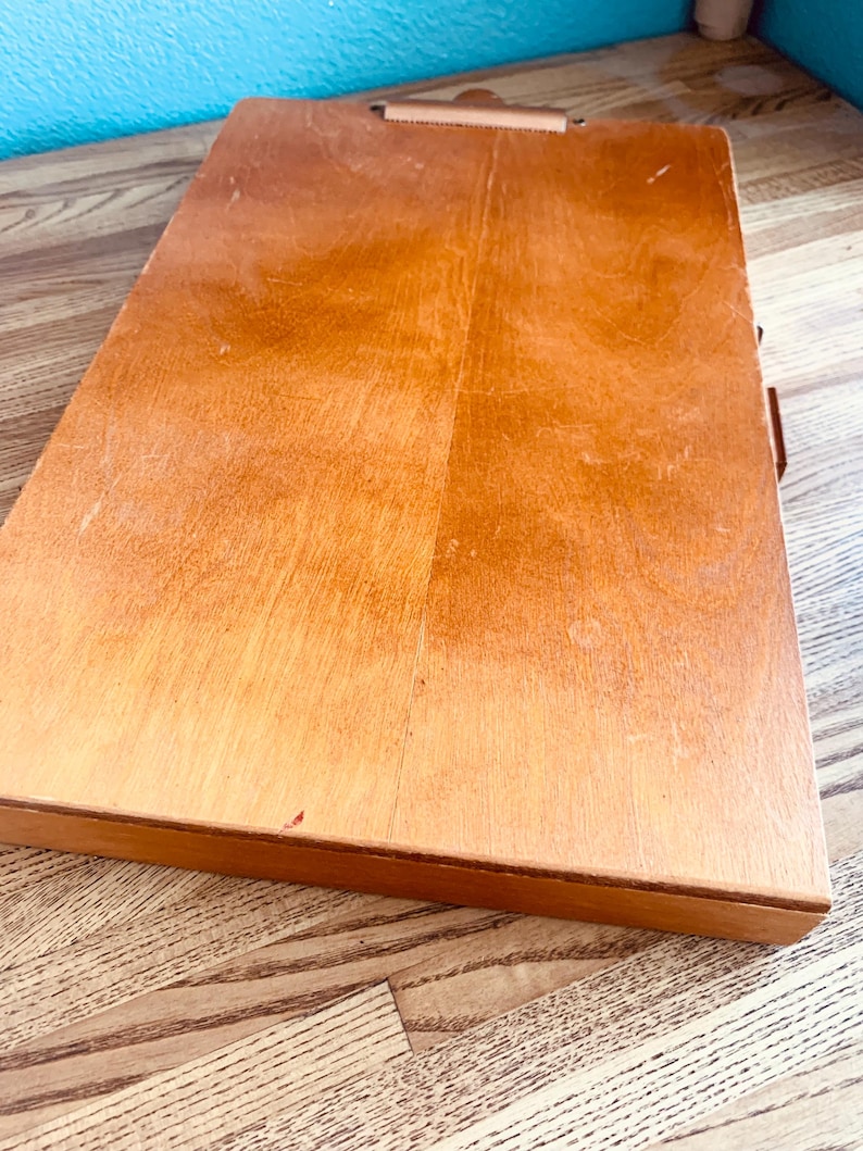 Wooden Vintage Legal Size Clipboard With Drawer- Wooden Clipboard- Art ...