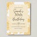 YELLOW FLORAL BIRTHDAY Party Invitation - Editable Elegant Flower ...