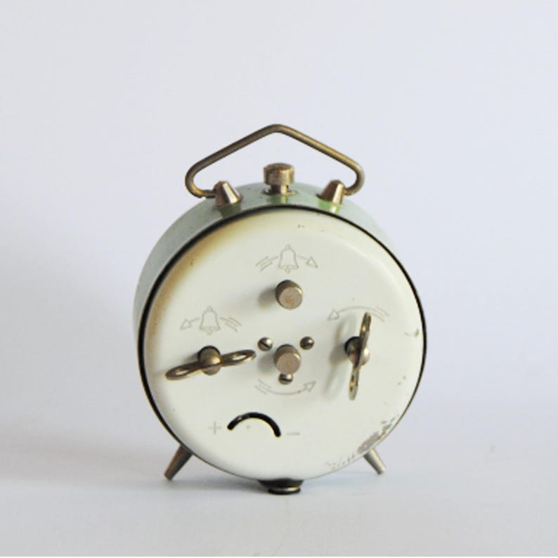 Antique Alarm Clock, Manual winding Bedside Table Clock - Etsy
