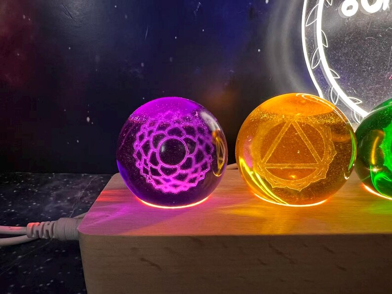 Christmas Xmas 2025 7 Chakra Symbols Relaxing Meditation Marble Galaxy ...