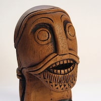 Thor Norse God, Wood Carved Statue, Norse Mythology Jormungandr ...